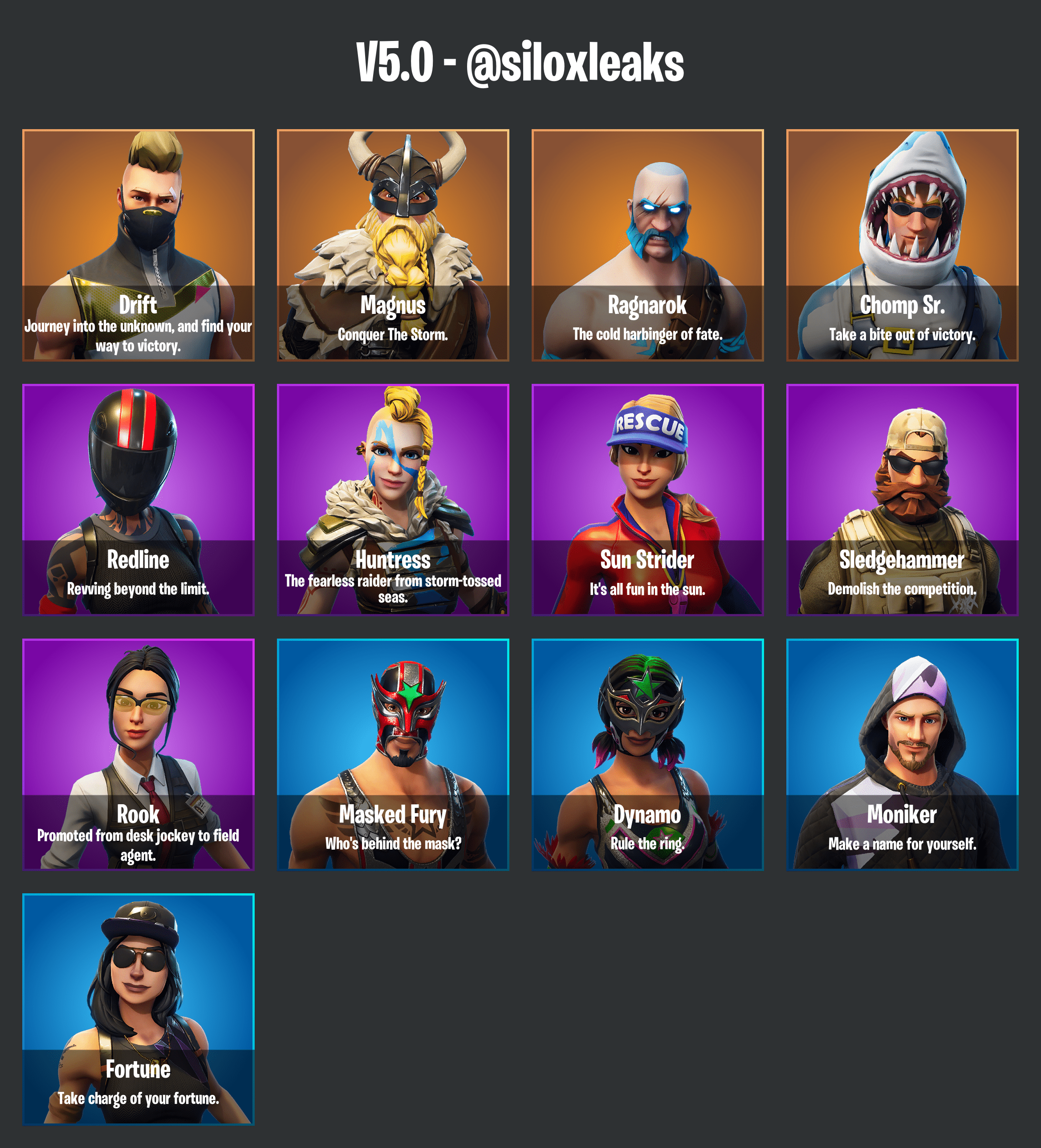 Fortnite Skin Names Fortnite Skin Names